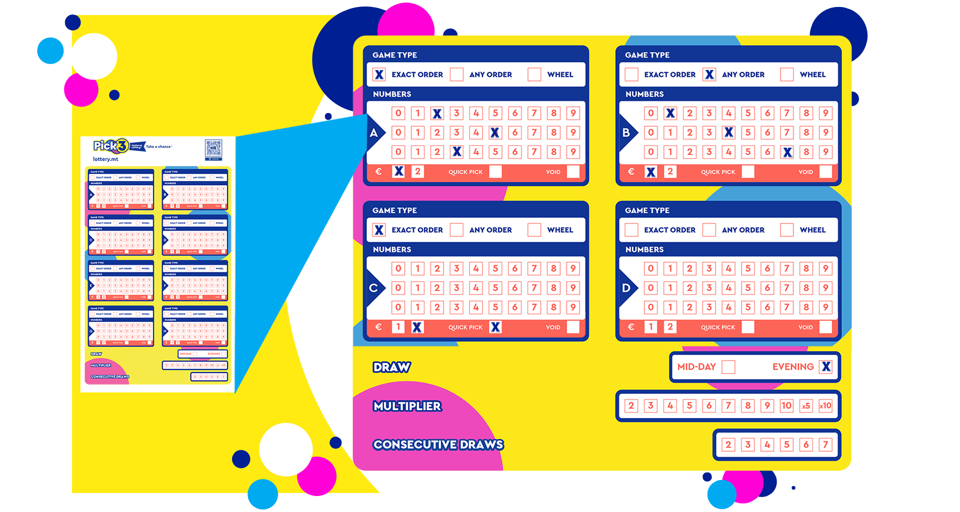 Play Malta's Pick3 Starting from just €1 | National Lottery